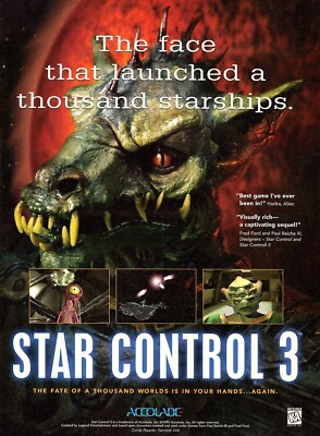 Star Control 3 PC Game Big Box Promo Ad Art Print Poster - Glossy ...