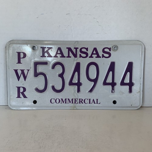 Kansas Power Commercial License Plate Tag PWR 534944 Collector Man Cave ...