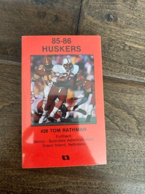 1985-86 NEBRASKA CORNHUSKERS POLICE SET OF 37 TOM RATHMAN RARE SP ...