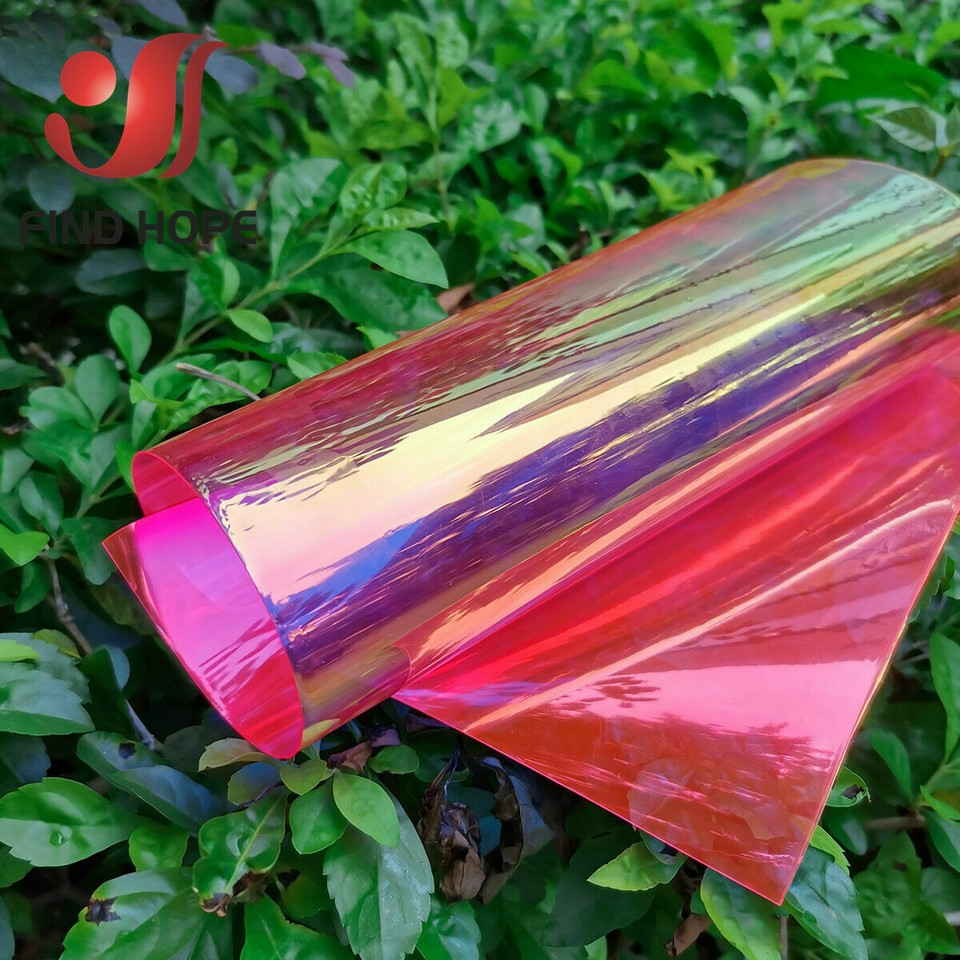 Iridescent Holographic Transparent PVC Fabric Vinyl Material Bow Bag ...