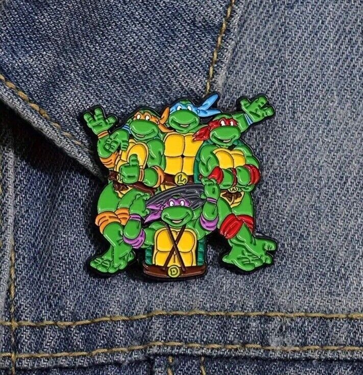 Teenage Ninja Turtles Metal Enamel 1.5 Inch Tall Pin New - Leo Donny ...
