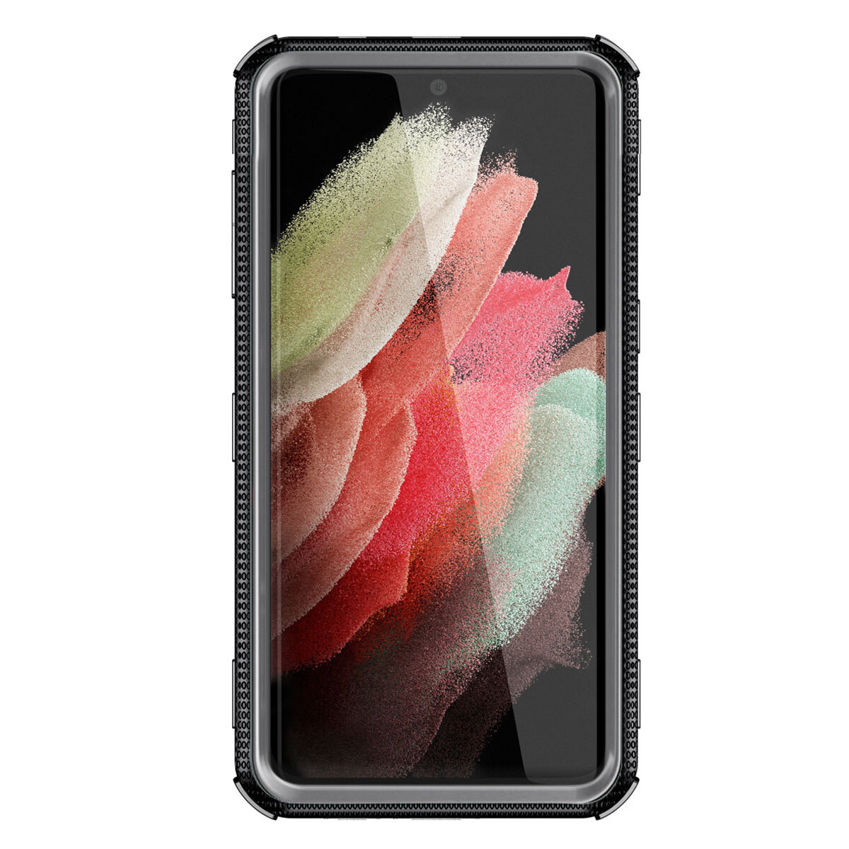 Hybrid Rugged Hard Protective Phone Case Cover + Tempered Glass Screen ...