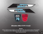 HONDA 1981 CT70 TRAIL DECAL GRAPHIC KIT LIKE NOS | eBay