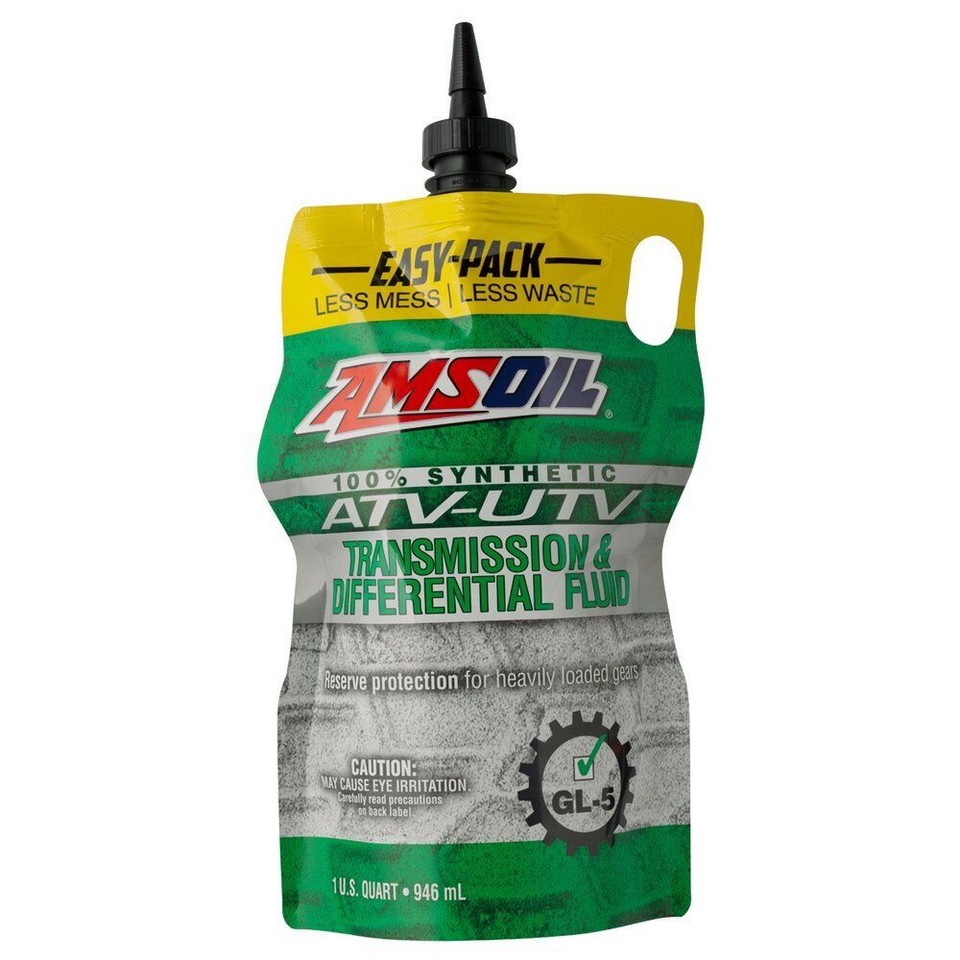 Amsoil ATV/UTV Transmission & Differential Fluid 946mL Easy-Pack AUDTPK ...