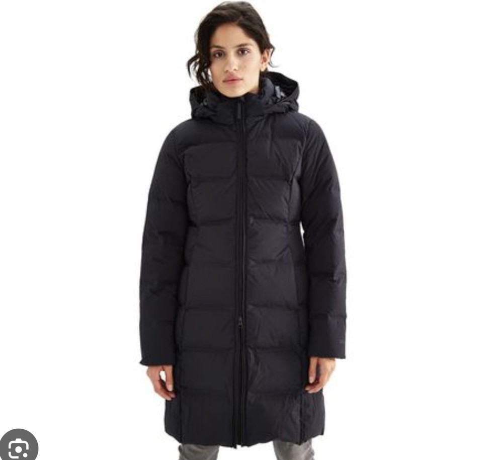 LOLE Katie L. Edition Down Jacket Coat Puffer S Black Zip Front Long ...