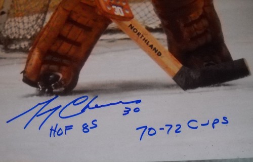 GERRY CHEEVERS AUTOGRAPH SIGNED 16X20 PHOTO BRUINS COA STAND IN CREASE ...