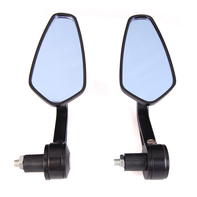Black Custom Handle Bar End Motorcycle Rear View Side Mirrors For Honda ...