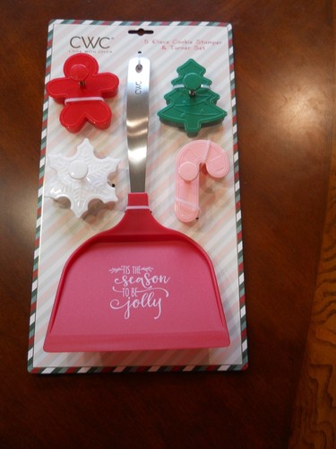 NEW ~ 5 piece Christmas Cookie Stamper & Turner Set by CWC Cook with ...