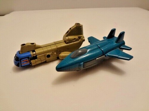 Vtg GoBots Leader Blue Ldr Jet MR-50 Bandai 1985 & Twin Spin 1984 Japan ...
