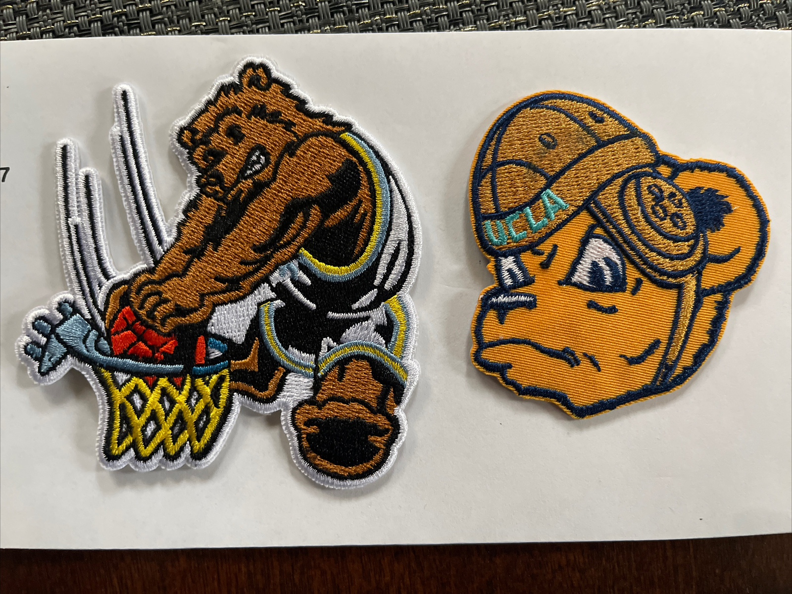 (2) UCLA Bruins Vintage Embroidered Iron On Patches Patch 3.5" x 3 & 2. ...