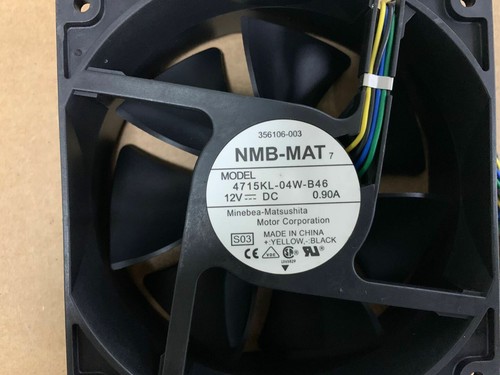 For NMB-MAT 4715KL-04W-B46 12038 120x38mm Cooler Fan DC 12V 0.90A 4Pin ...