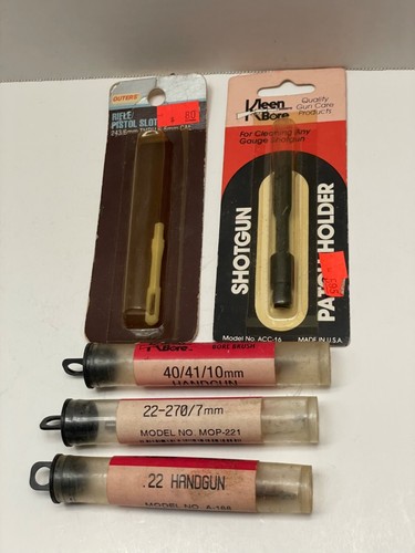 Kleen bore gun cleaning supplies, 3 phosphor bronze bore brushes, 2 ...