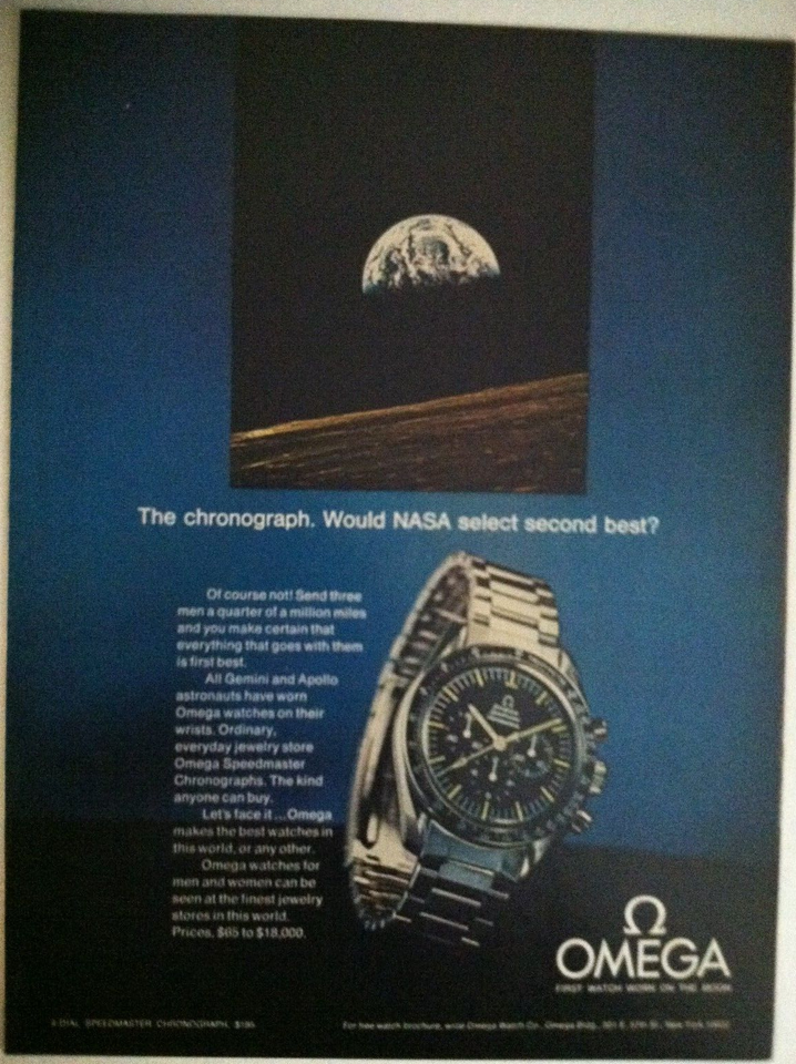 1970 ORIGINAL NASA OMEGA SPEEDMASTER PROFESSIONAL MOON LANDING 4-DIAL ...