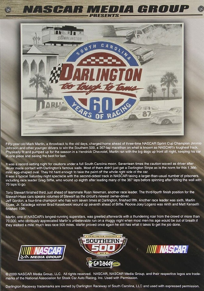 DVD 2009 NASCAR Go Daddy Southern 500 NEW 825452504971 | eBay