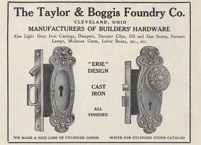 Antique 1900's Door Hardware - Taylor & Boggis Door Handle - Key Lock - 1908 AD | eBay