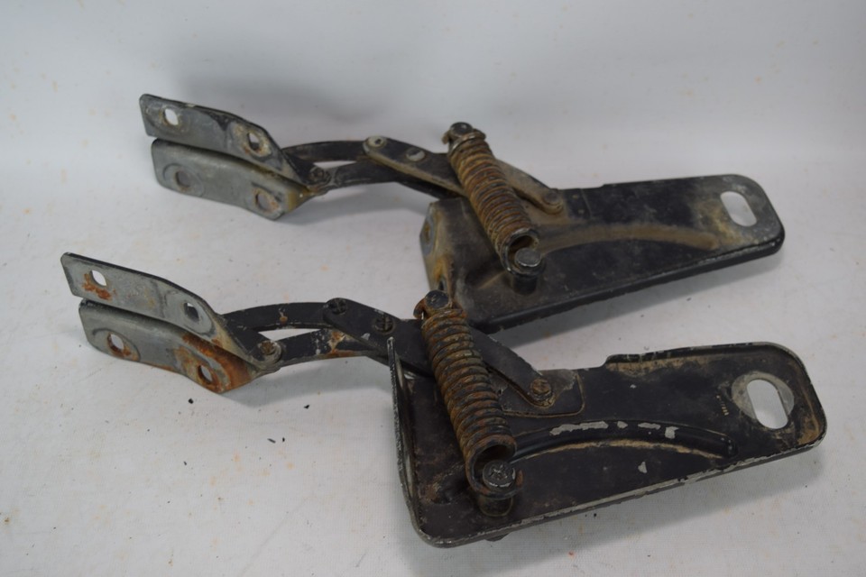 50's-60's Studebaker C K Hawks Pair (L & R) Trunk Hinges + Trunk Lock w ...