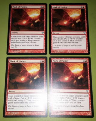 Mark of Mutiny x4 Zendikar 4x Playset Magic the Gathering MTG | eBay