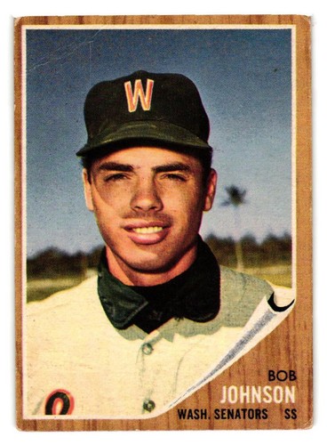 1962 Topps Baseball set SEMI HIGH #519 Bob Johnson VG+/VG-EX Washington ...