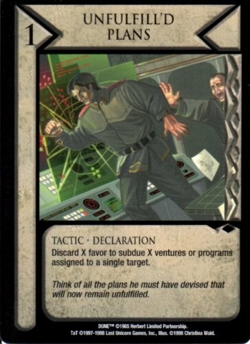 Dune CCG THUNDER AT TWILIGHT chpt 1 UNFULFILL'D PLANS M/GEM MINT Tip ...