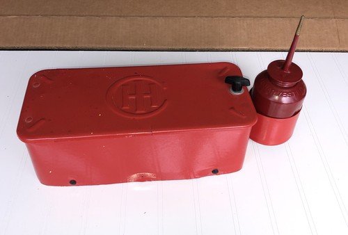 Old IH International Harvester Tractor Toolbox with Can Holder and IH ...