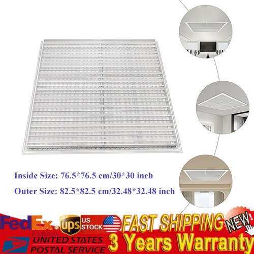 30" X 30" Aluminum Return Grille - Easy Airflow - Linear Bar Grilles | eBay