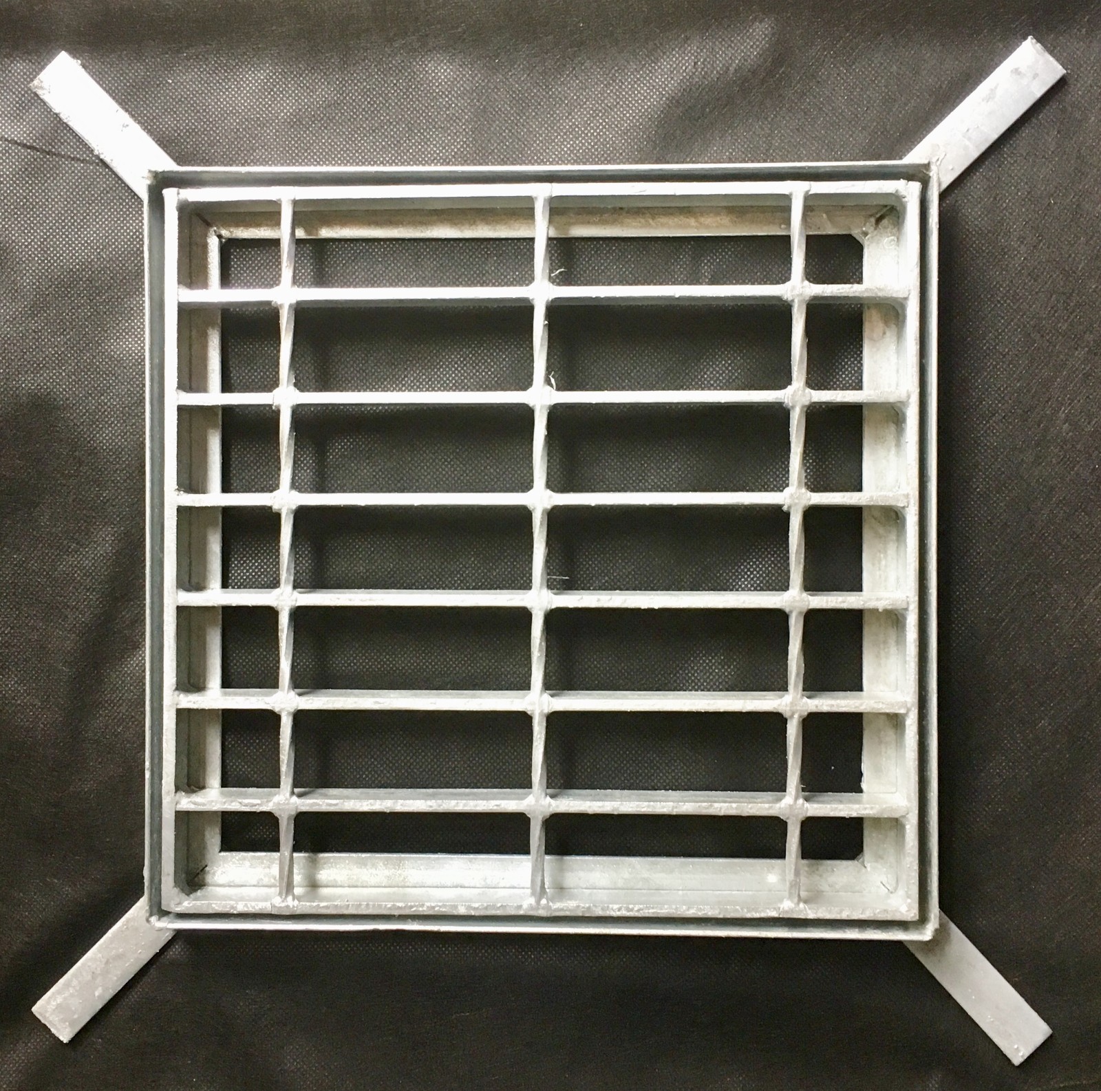 Galvanised Steel Square Drainage Grate & Frame Set 620x620x25mm | eBay ...