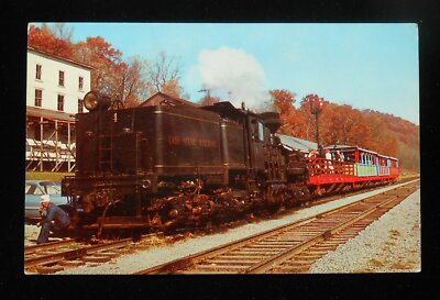 1960s Cass Scenic Railroad Steam Engine No. 4 at the Depot Train Cars ...