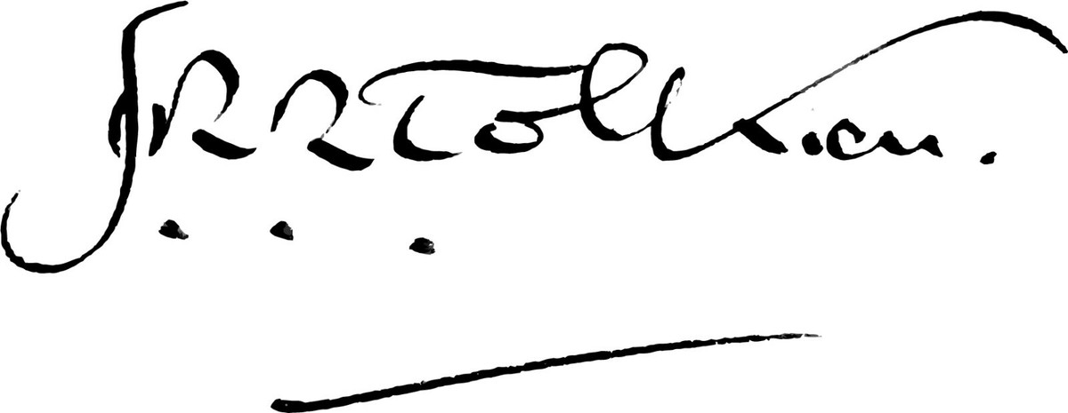 Jrr Tolkien Signature Elvish Has Left The Building: Rare Book