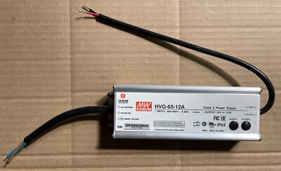 1-PC MEAN WELL HVG-65-12A 200-480V 12VDC OUT 5A IP65 POWER SUPPLY ...