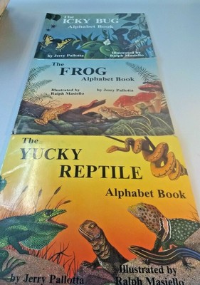 L👀K Alphabet Books Set of 3 Bugs Reptiles Frog by Jerry Pallotta | eBay
