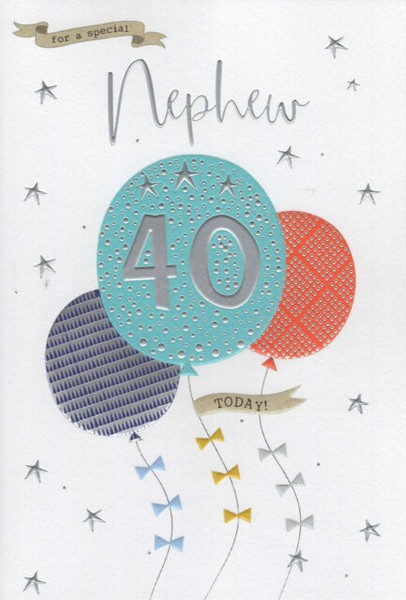 for a Special Nephew on Your 40th Birthday Card for sale online | eBay
