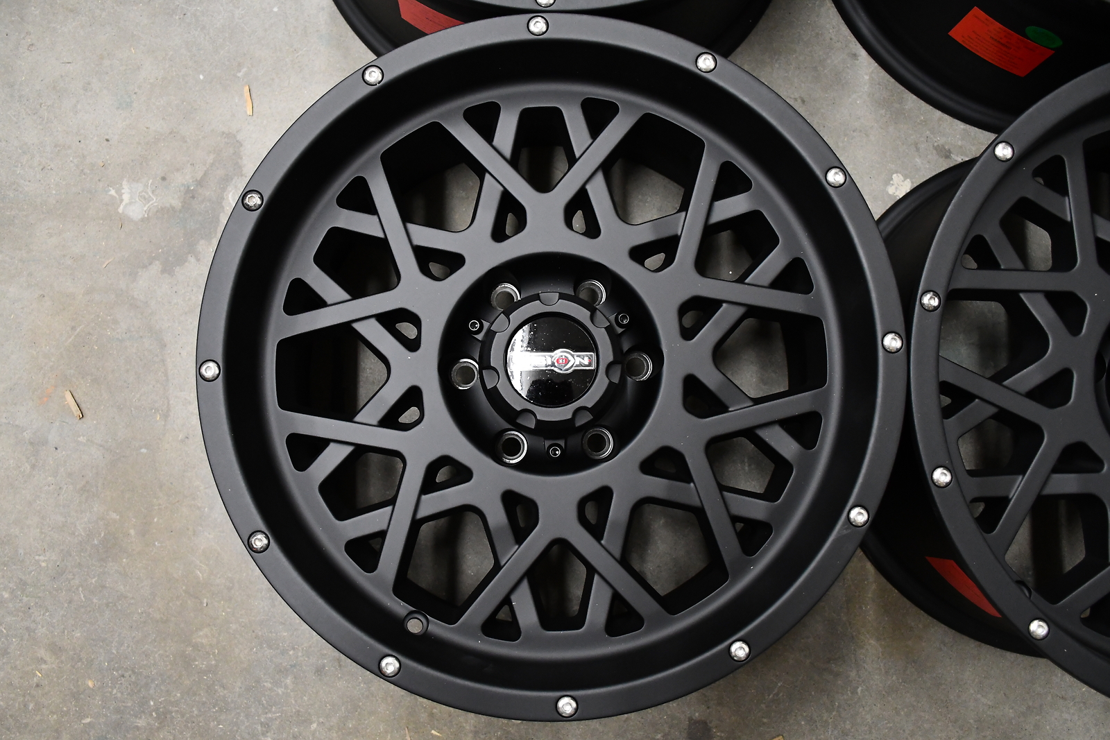 Set 4 18x9 Vision Rocker Satin Black Wheels 6x5.5 -12mm Rims | eBay