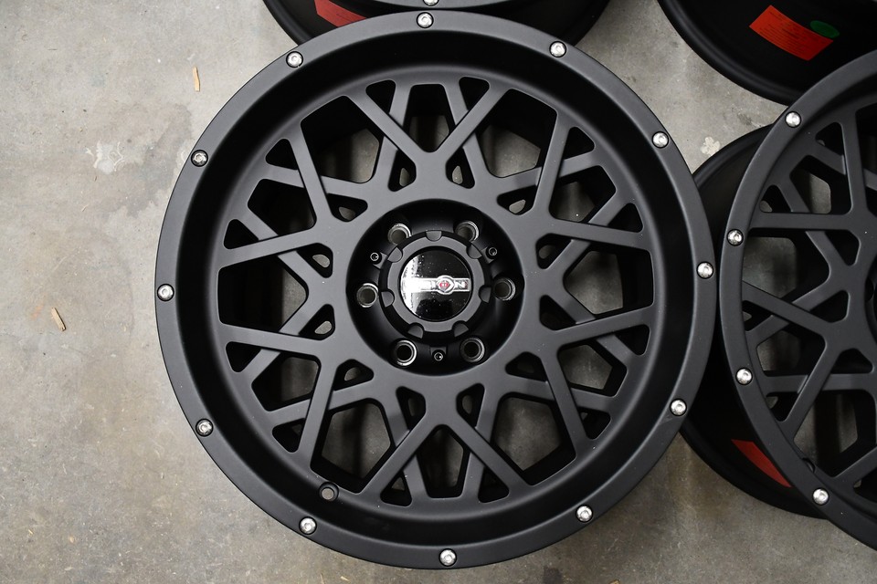 Set 4 18x9 Vision Rocker Satin Black Wheels 6x5.5 -12mm Rims | eBay