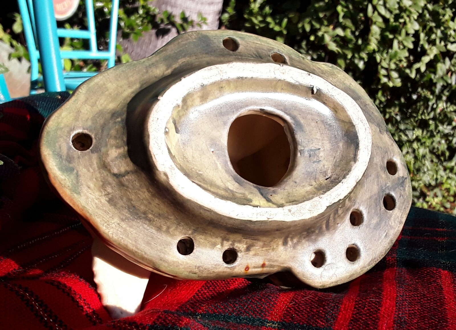 WELLER POTTERY STATUE LEDA & THE SWAN MYTHOLOGY FIGURAL FLOWER FROG ...