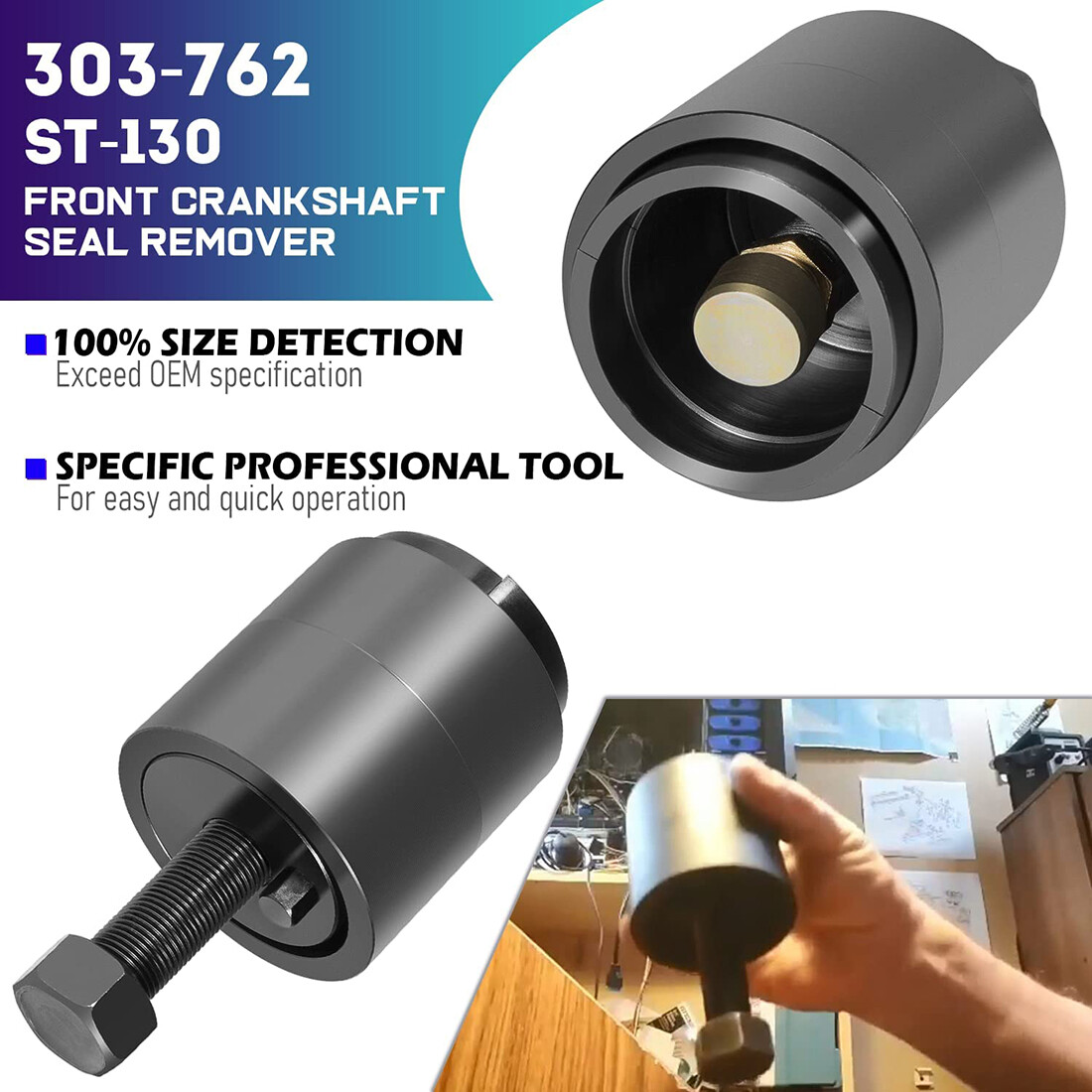 303-762 Front Crankshaft Seal Wear Ring Remover for 6.0L Ford ...