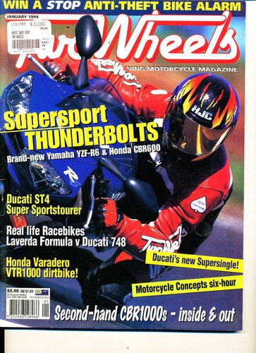 Two Wheels Magazine Jan 1999 R6 CBR600F Varadero ST4 Laverda Formula ...