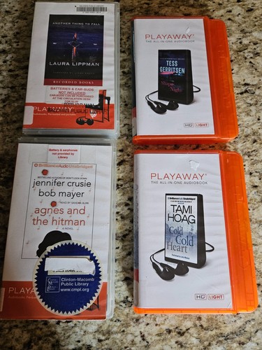 4 Playaway Digital Audio Books: Unabridged (Crime, Thrillers, Mystery ...