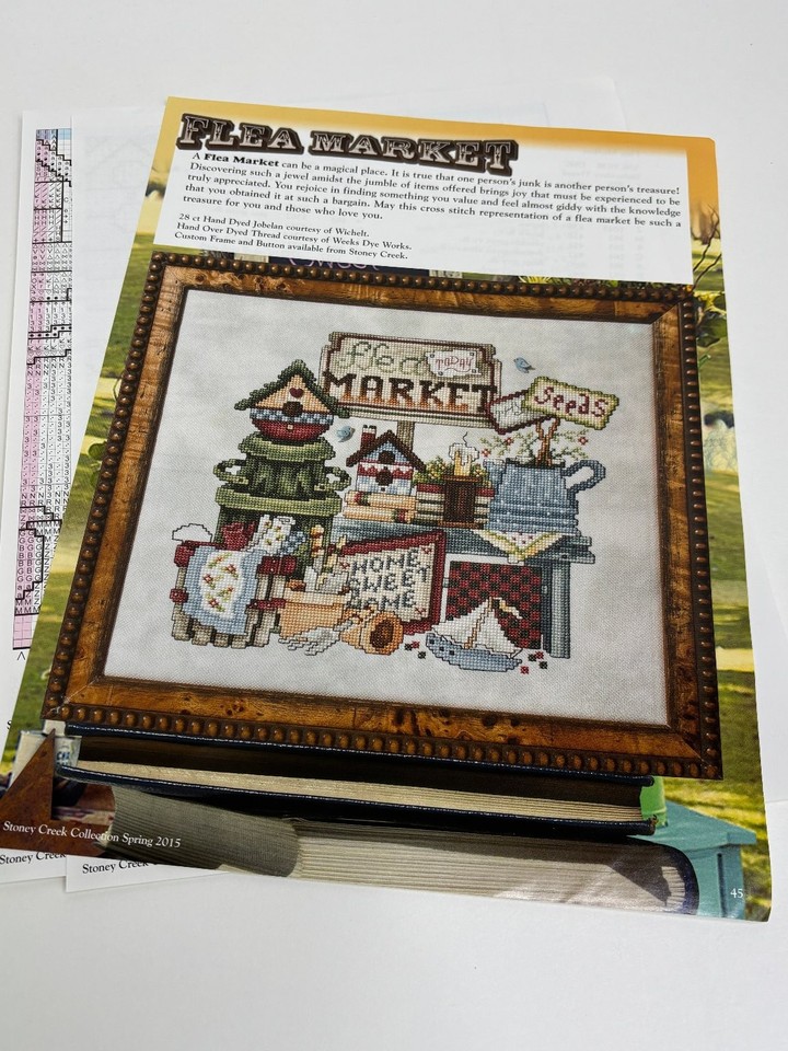 Flea Market Cross Stitch Pattern Paper Magazine Pages | eBay