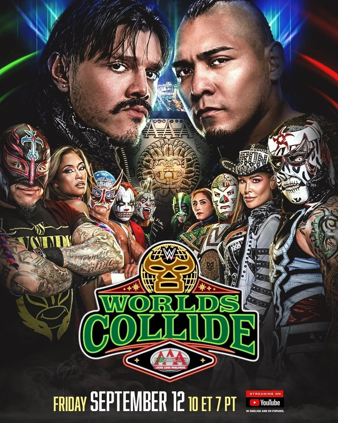 WWE Worlds Collide Wrestling Poster Paper On September 12 2025 With AAA ...