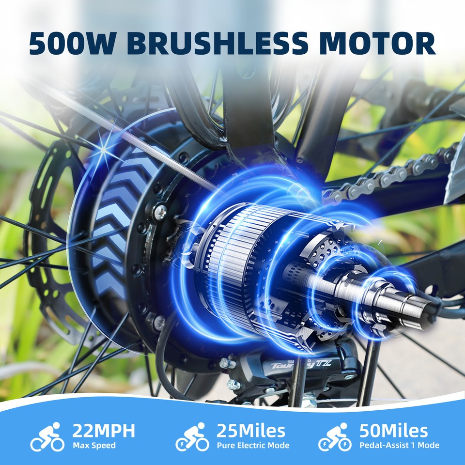 Electric Bike Adults 750W Mountain E bike 60Miles Range 26" Fat Tire Dirt Bike | eBay