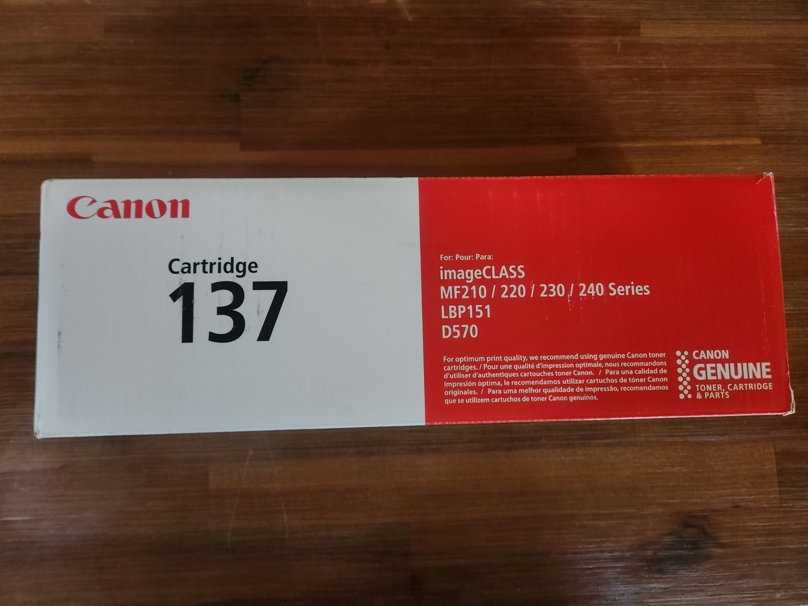 Genuine Canon 137 Black Toner Cartridge for ImageCLASS LBP151 D570 | eBay