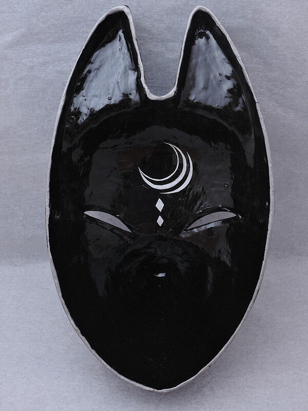 Komendo Full Face Fox Mask YOIYAMI Kitsune Hand Made Painted Japan ...