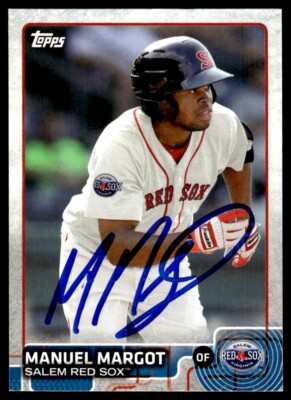 2015 Topps Pro Debut Manuel Margot Auto Salem Red Sox #8 COA Card ...
