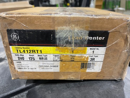 NEW GE 125 AMP MLO BREAKER 4/8 SPACE 240V 1 PHASE PANEL LOAD CENTER ...