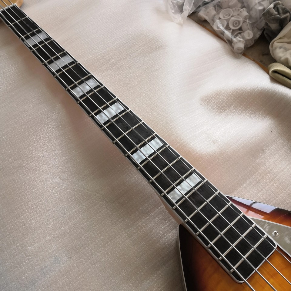 4 Strings Sunburst Tear Drop Vox Phantom Electric Bass Guitar Semi ...