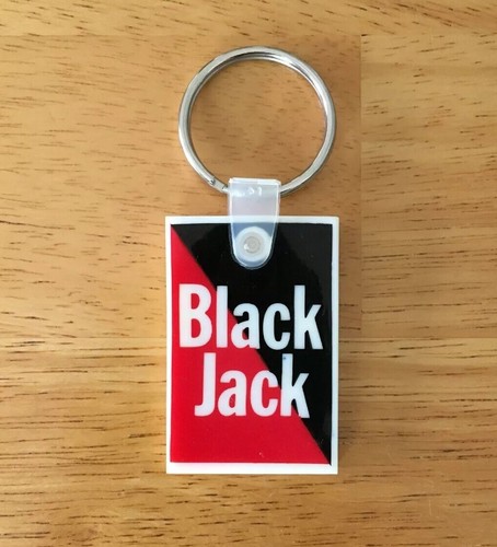 Vintage Keychain BLACK JACK ROOF CEMENTS & COATINGS Key Fob Ring GIBSON ...