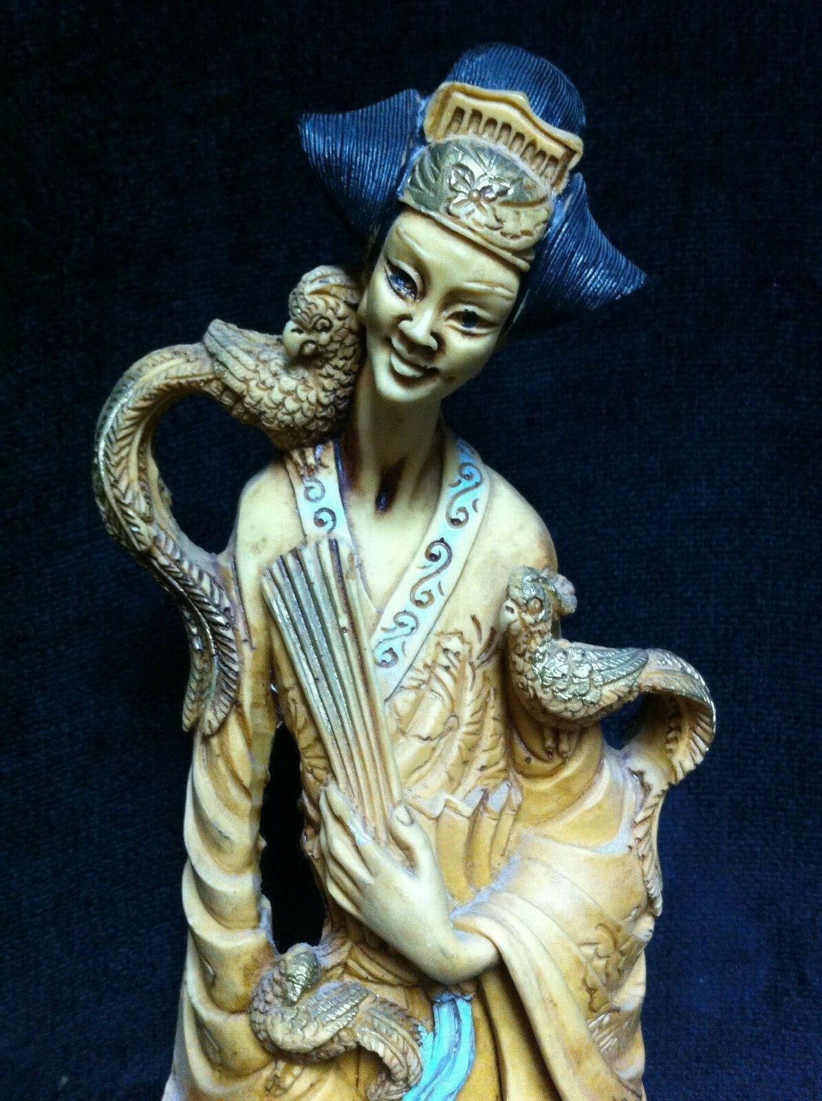 Vintage ARTMARK Asian Resin Figures Pair Chinese Statues Made In Italy ...