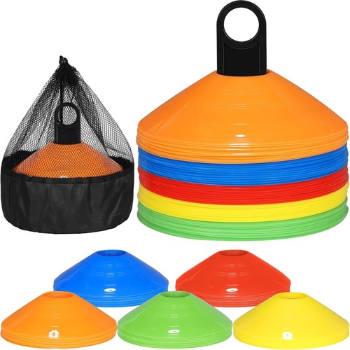 Football Cones Training Marker Sports Markers Disc Soccer Rugby Plastic ...