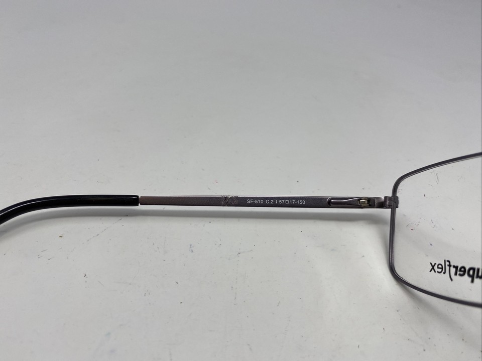 Superflex SF-510 C.2 57-17-150 Gunmetal Metal Full Rim Eyeglasses Frame ...