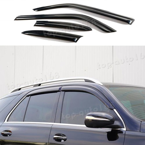 Black Window Visor Vent Shades Sun Rain Guard For Mercedes-Benz GLE SUV ...